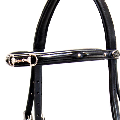 ENGLISH LEATHER BRIDLE WITH BIT DECORATION AND CRYSTAL - MySelleria