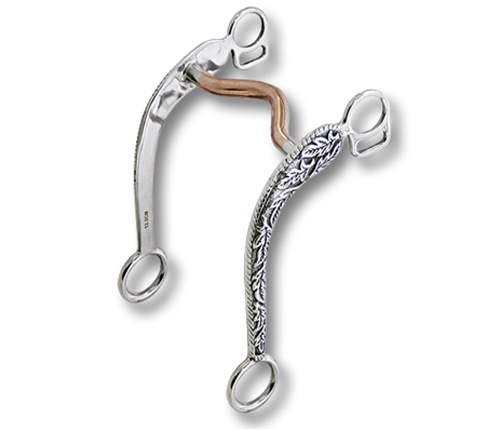 FULL WESTERN BIT WITH ENGRAVINGS, COPPER MOUTHPIECE - MySelleria